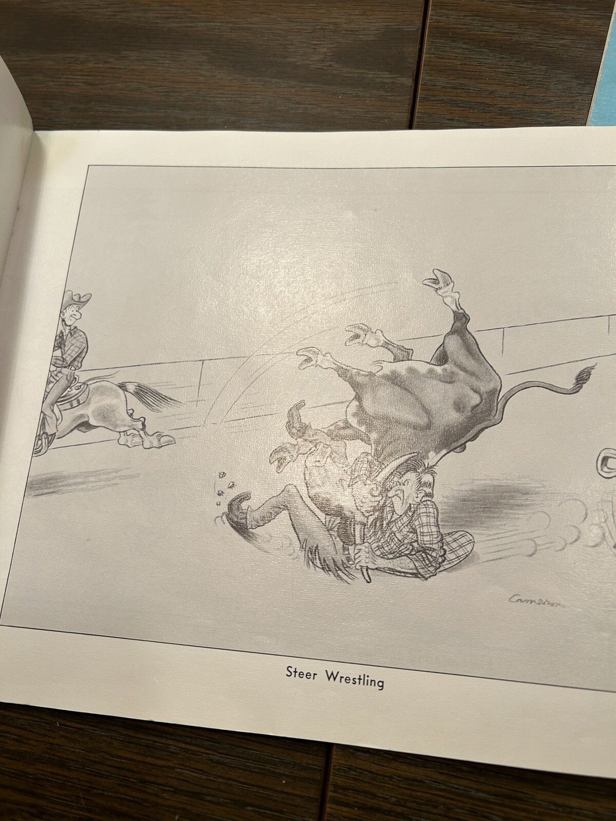 Vintage Stew Cameron western art cartoon 'Weep for the Calgary Stampede ...