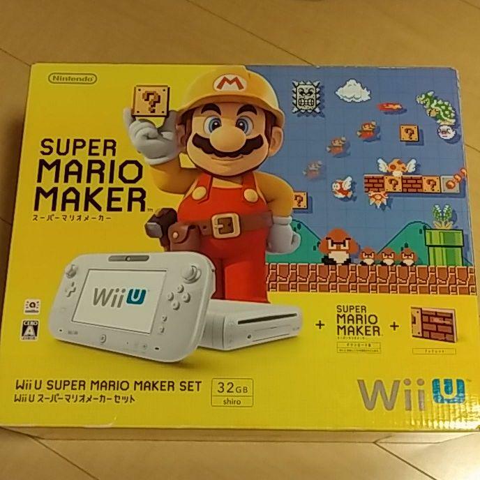 Nintendo Wii U Super Mario Maker Console set white body 32GB Rare Japan ...