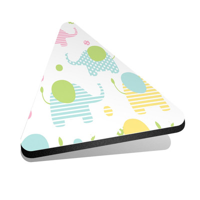 1x Triangle Fridge MDF Magnet Colourful Elephants Boy Girl Childrens ...