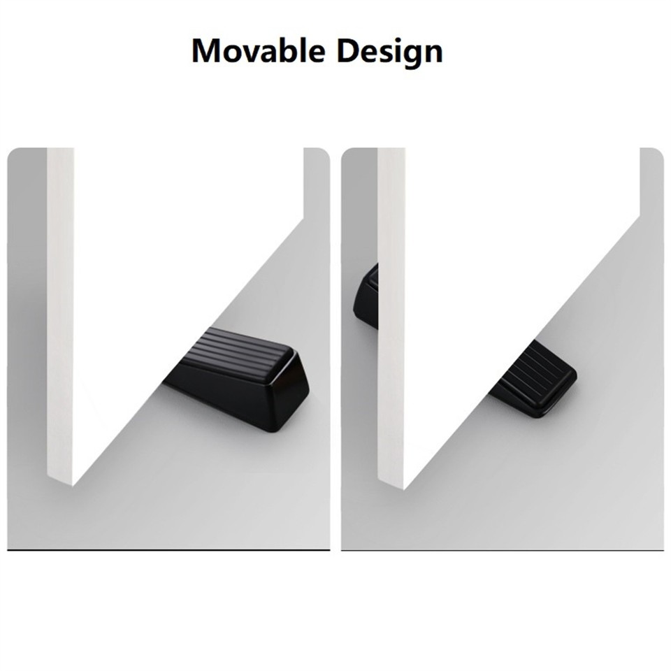 Wedge Door Stop Rubber Doors Stopper Kit Reduce Scratches Floor Wall ...