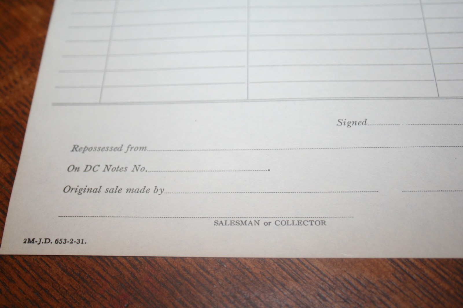 John Deere Receipt for Repossessed Power Farming Equipment Omaha, NE ...