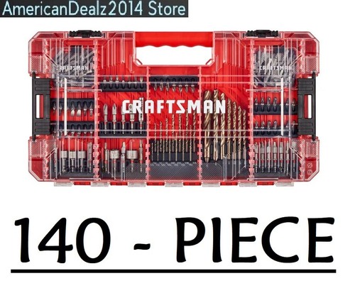 140 Piece Set Impact Bit Craftsman Driver Drill Screwdriver Bits Tool ...