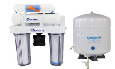 Oceanic 4 Stage Reverse Osmosis Water Filter System + Permeate Pump 100 ...