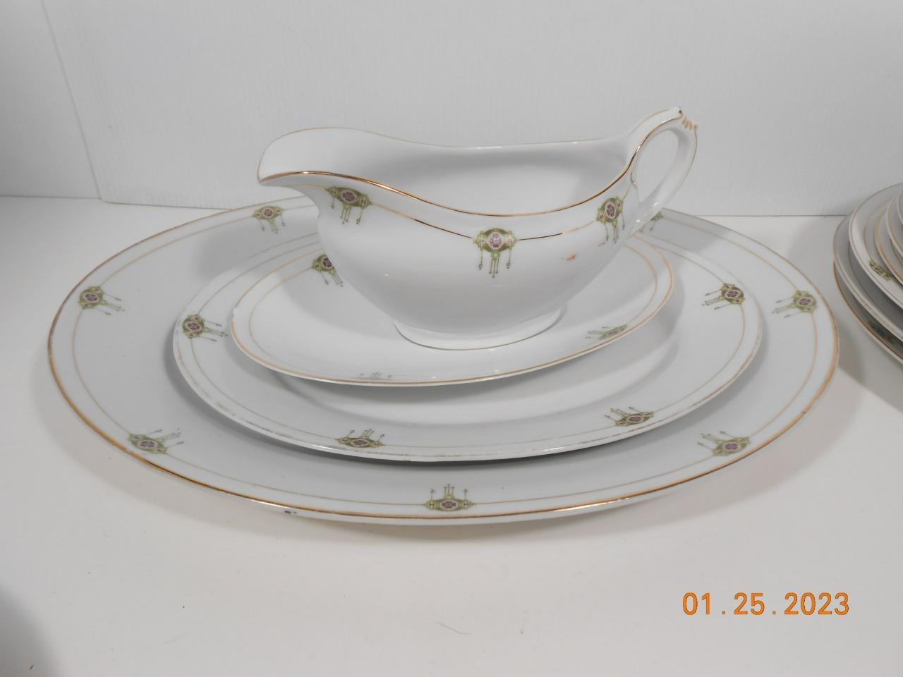 Antique Austrian Empire China Karlsbad Dinnerware Set 45 pc Austria. | eBay
