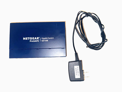 NETGEAR ProSAFE 8-Port Gigabit Ethernet Switch GS108v4 w/ Power Supply ...