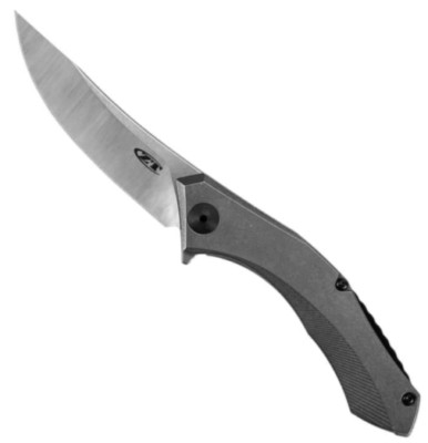 Zero Tolerance 0460TI Flipper Knife Titanium Stone Wash - 3.25" Blade ...