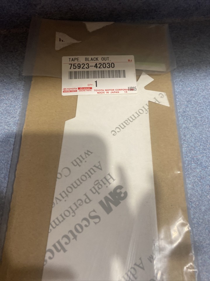 Genuine Toyota Tape Black Out No 75923-42030 | eBay