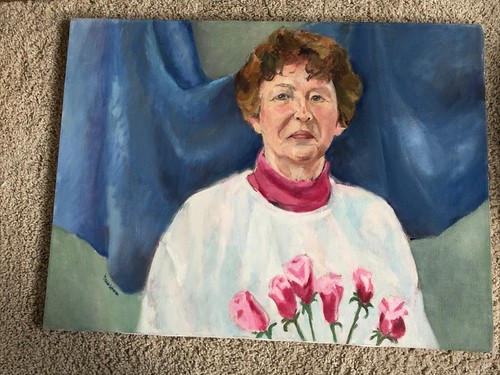 Original Oil Painting Portrait Woman SIGNED Grace Scherer 18x24 | eBay
