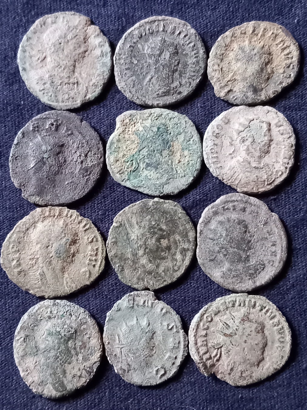 Lot 2 of 12 ancient uncleaned Roman AE folis.1700 year old. | eBay