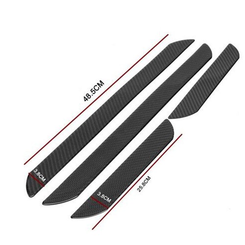 4Pcs Auto Car Carbon Fiber Scuff Plate Door Sill Panel Step Protector ...