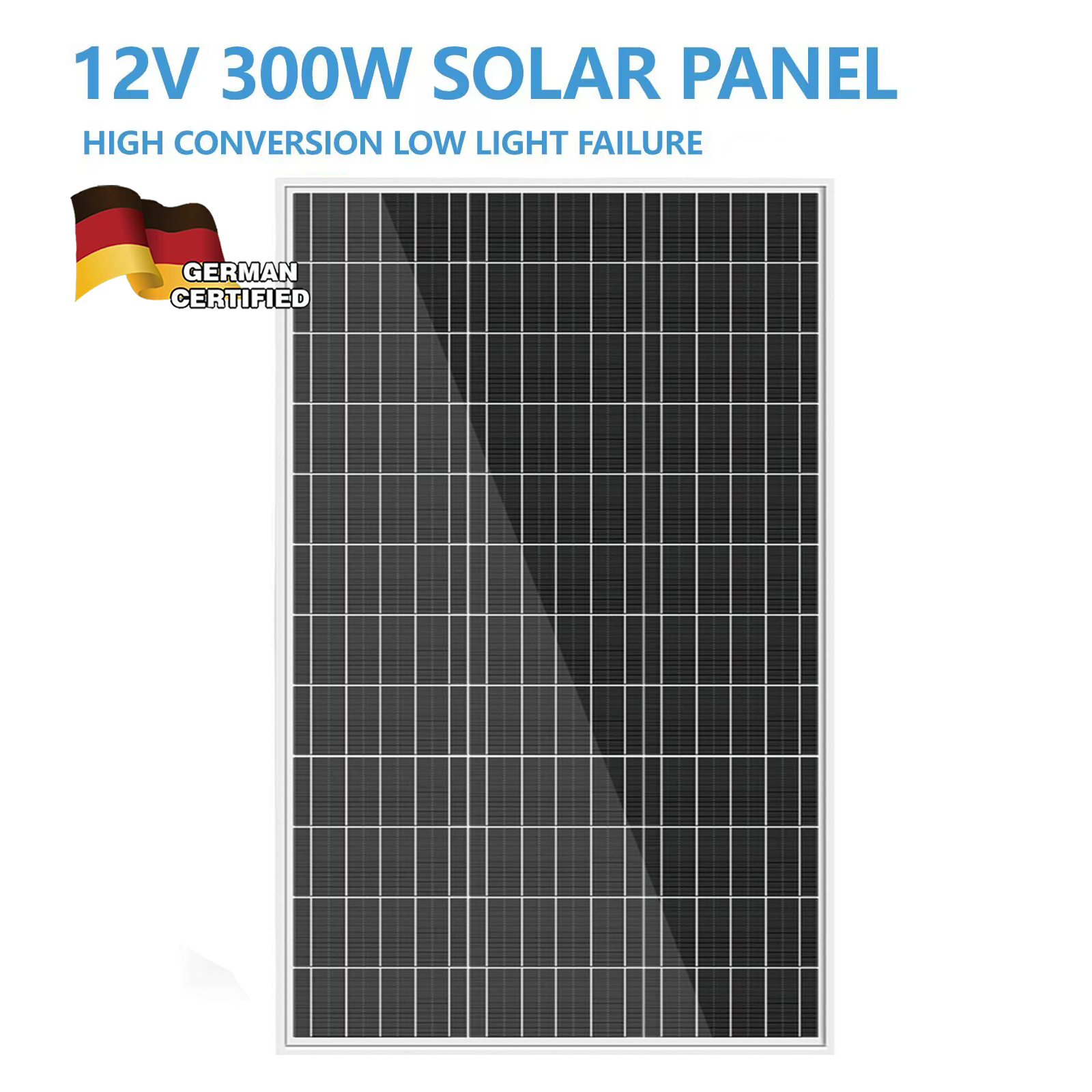 300W Solar Panels Kit 300 Watt 12V Mono Portable Home Caravan Camping ...