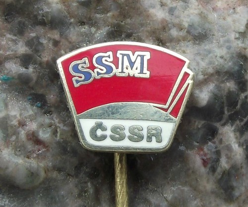 Antique CSSR SSM SZM Czechoslovakia Communist Youth Membership Pin ...