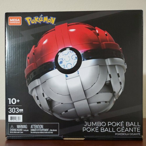 MEGA Construx Bloks Pokemon Jumbo Poke Ball 303 Pcs Pokeball Mattel ...