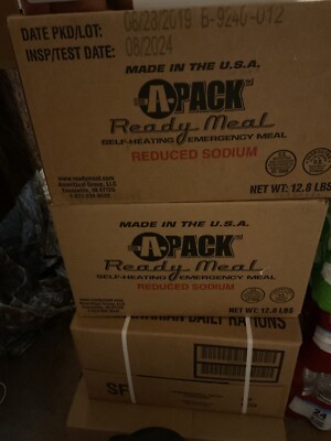 MRE APack Ready To Eat Reduced Sodium - Case of 12 (6 Menus) 10/24 insp ...