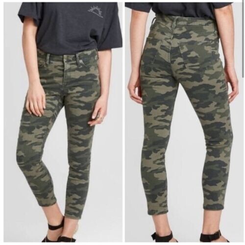 Women's Universal Thread Camoflauge High Rise Skinny Crop Jeans Pants ...