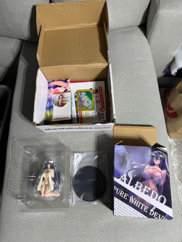 The Otaku Box Subscription Box With Albedo Figure- New | eBay
