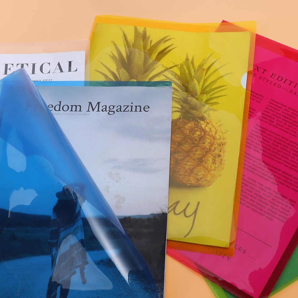 120 Pcs Plastic Transparent L-Shaped Clipboard File Clip Hardboard ...