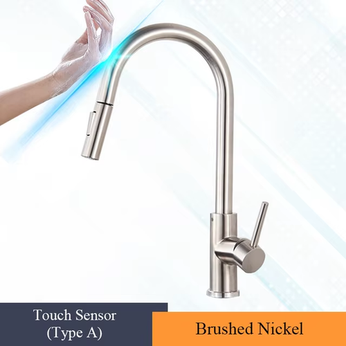 Pull Out Touch Sensor Kitchen Faucet 360 Rotation Smart Kitchen Faucet ...