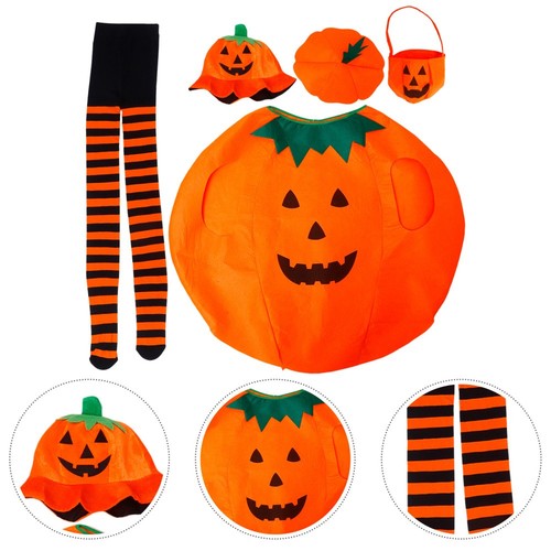 1 Set Halloween Pumpkin Suit Pumpkin Hat Halloween Party Dress Up Props ...