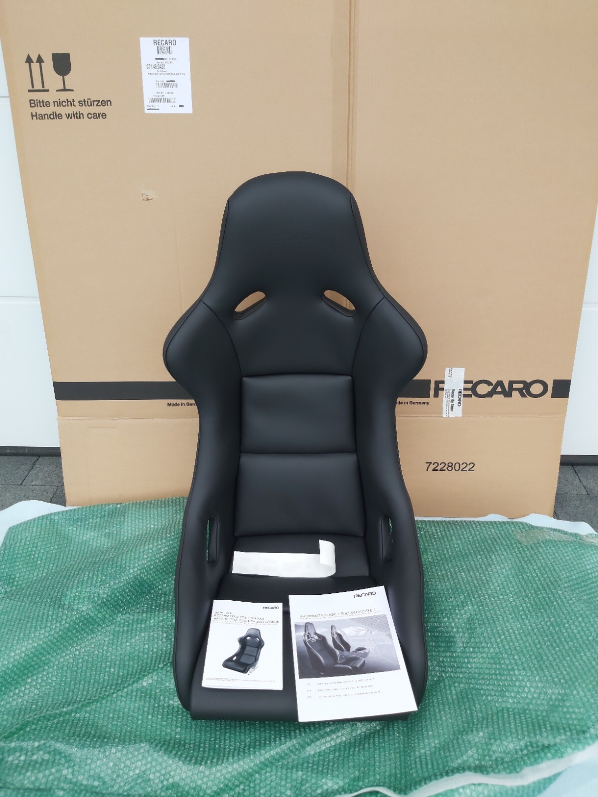 RECARO Pole Position ABE Seat | Real Leather | Carbon Shell | 071.48. ...