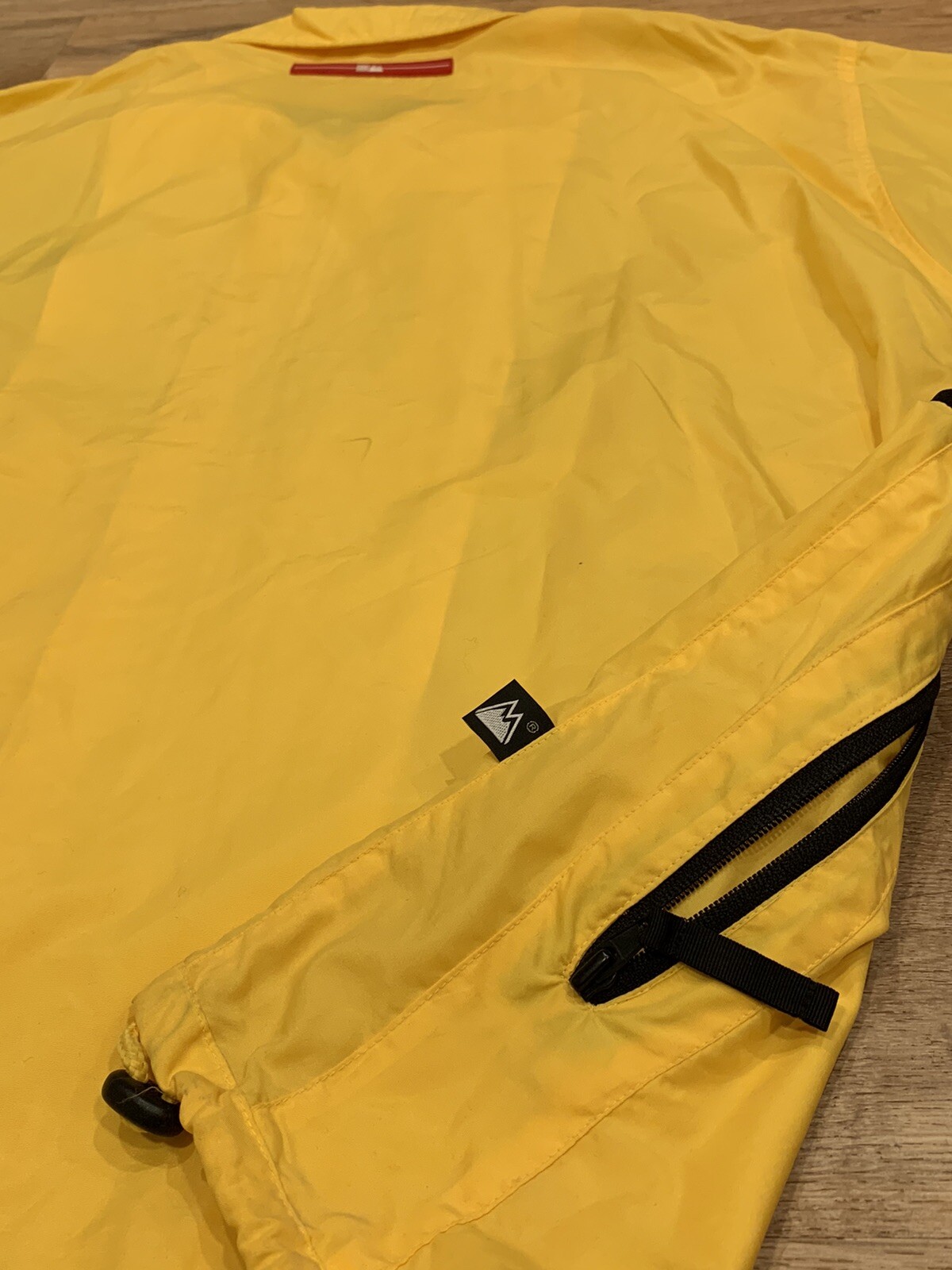 First Down Yellow Windbreaker Jacket Mens XL Raincoat | eBay