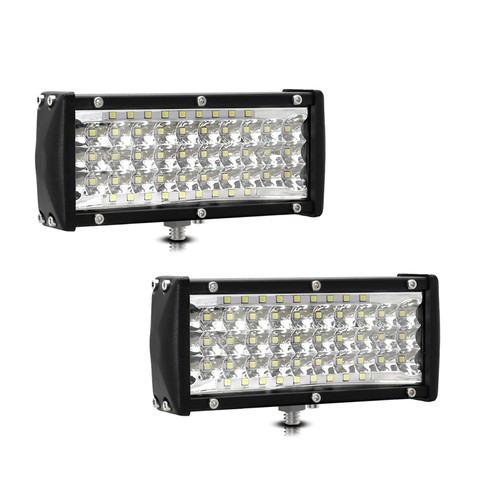 2PCS E9 ULTRA-THIN 7-INCH FIVE ROW WORK LIGHT 144W 6000K WATERPROOF 51 ...