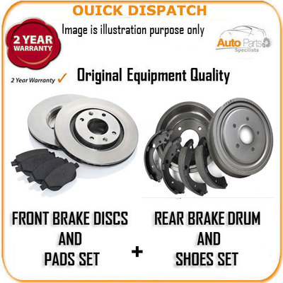 4657 FRONT BRAKE DISCS & PADS AND REAR DRUMS & SHOES FOR FIAT DUCATO 14 ...