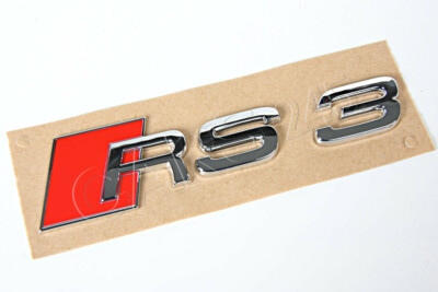 Genuine AUDI RS3 Rear Emblem Lettering Badge Decal | eBay