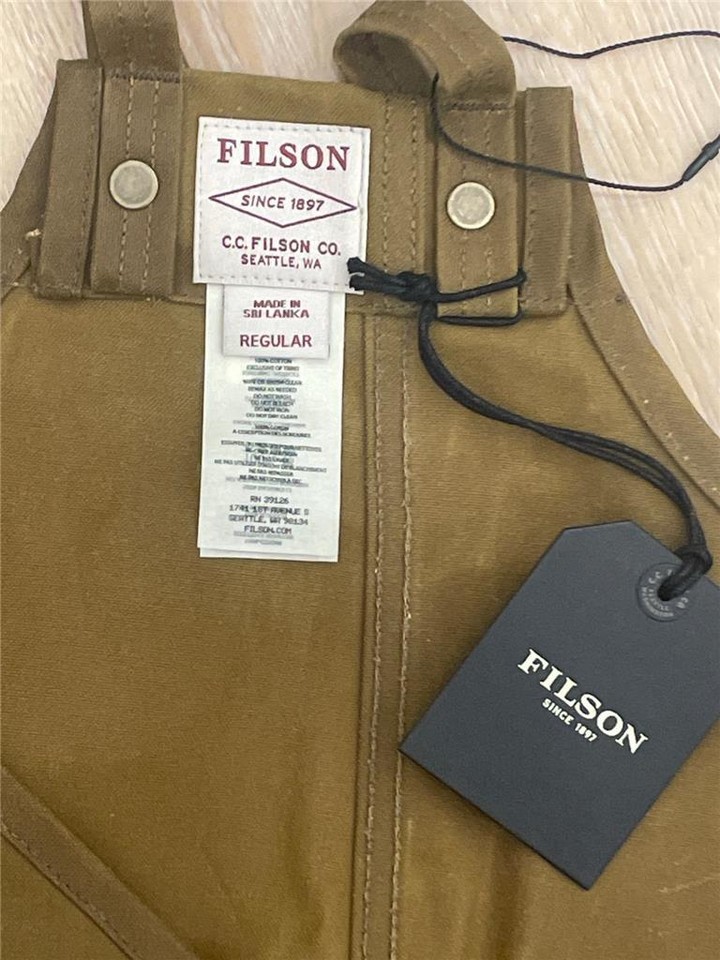 New Filson Single Tin Cloth Chaps Long Husky Size Waxed Cotton Canvas ...