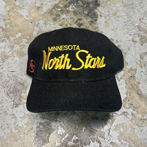 Vintage Sports Specialties Minnesota North Stars Wool Script Snapback ...
