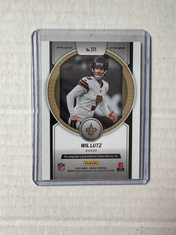 2023 Mosaic Will Lutz Scripts Mosaic Prizm Auto Autograph #S11 Saints ...
