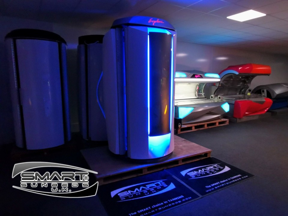 Ergoline Sunrise 480 sunbed Tanning bed Sunbeds stand up Sun Bed WHITE ...