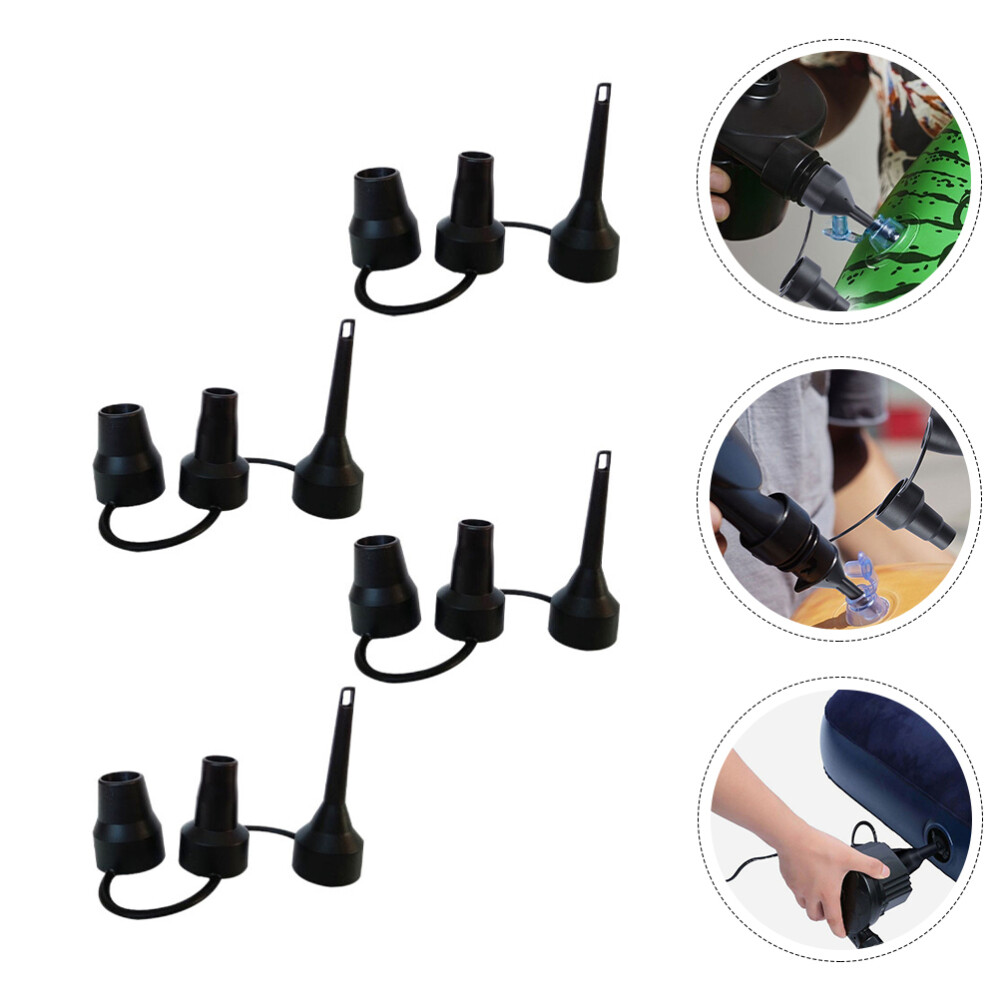 Replacement Nozzles Electric Bike Air Bed Air Pump Attachments 4 Pack ...