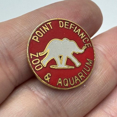 Vintage Point Defiance Zoo Aquarium Enamel Lapel Pin Red Elephant ...
