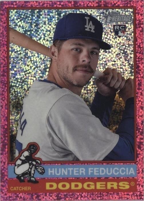 2025 Topps Heritage - Hunter Feduccia #277 Chrome Pink Sparkle ...
