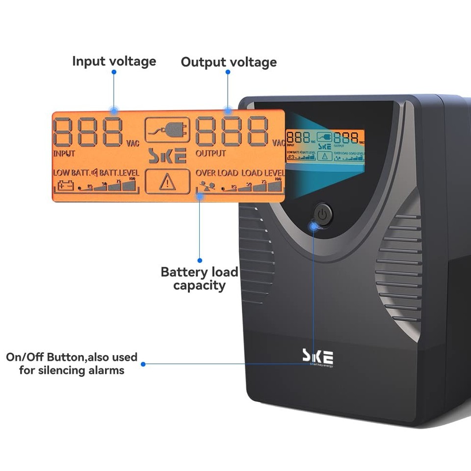 Ups Battery Backup and Surge Protector 425VA/240W,Computer ...