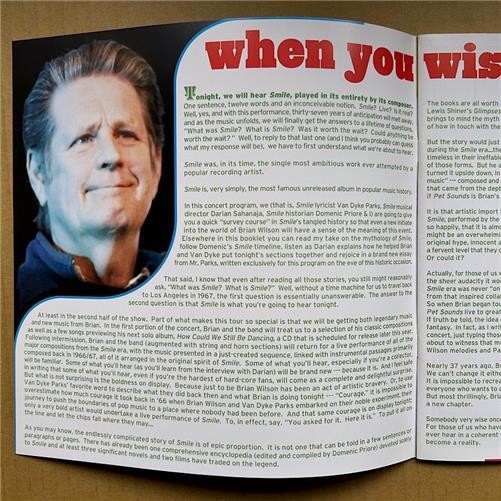 Brian Wilson - Smile 2004 programme - SIGNED with slipcase - (beach ...