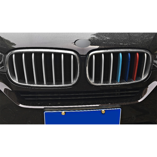 For BMW X5 F15 2014-2018 Red&Silver Front Bumper Mesh Grill Grille ...