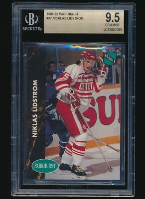 1991-92 Parkhurst rookie #37 Nicklas Lidstrom RC BGS 9.5 Gem Mint | eBay