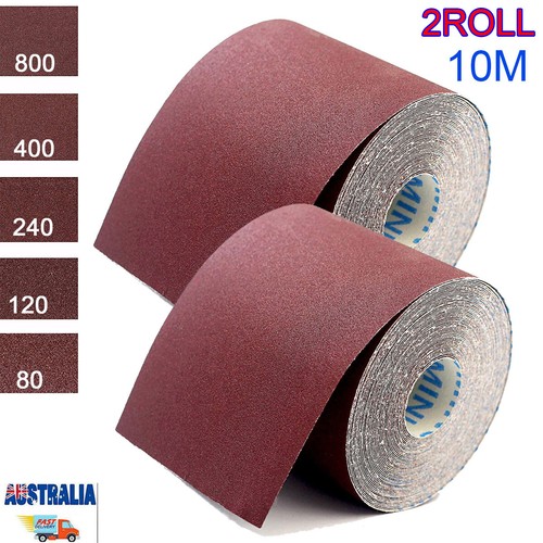 2 Roll 10M Sand Rolls Of Sandpaper Emery Cloth Sanding Strips ...