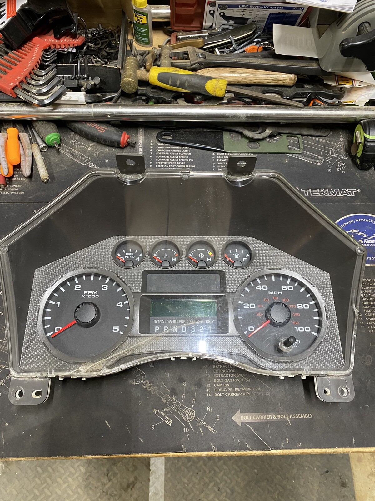 08-10 Ford F250 F350 SD 6.4 Diesel Speedometer Cluster Speedo 8C3T ...