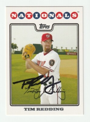 Tim Redding Signed 2008 Topps Card #157 Auto Washington Nationals ...