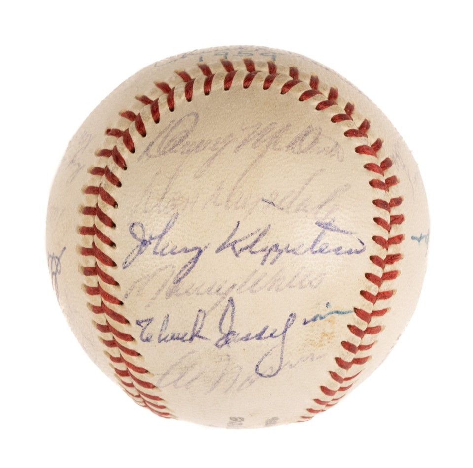1959 Los Angeles Dodgers World Series Champs Team Signed Baseball JSA ...