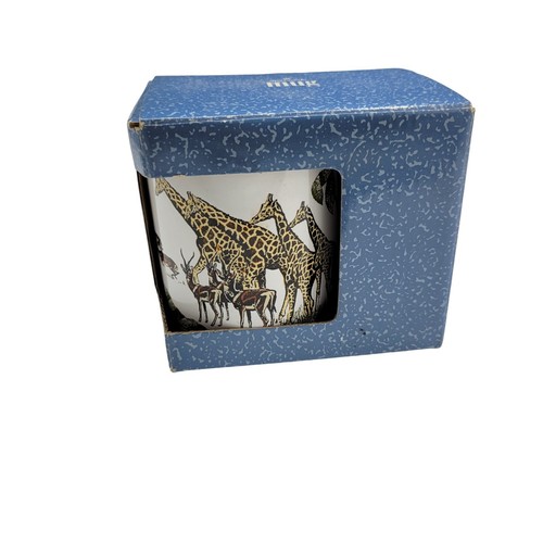 Hallmark Safari Coffee Mug Ceramic White Giraffe Gazelle New in Box VTG ...