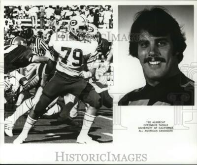 1977 Press Photo University of California's football player Ted ...