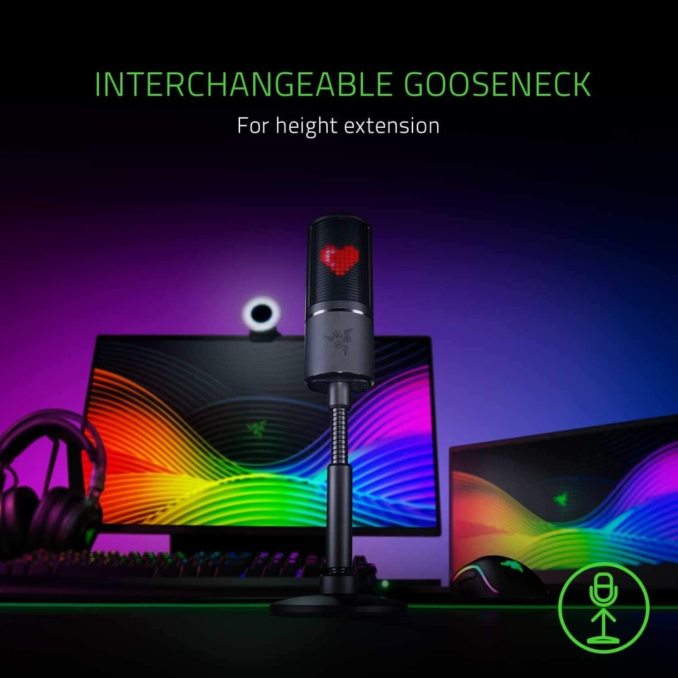 Razer Seiren Emote -Microphone Compact Streamer -Supercardioid ...