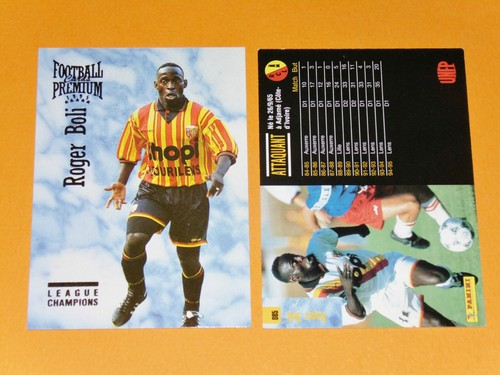 ROGER BOLI RC LENS RCL BOLLAERT SANG & OR FOOTBALL CARD PREMIUM PANINI ...