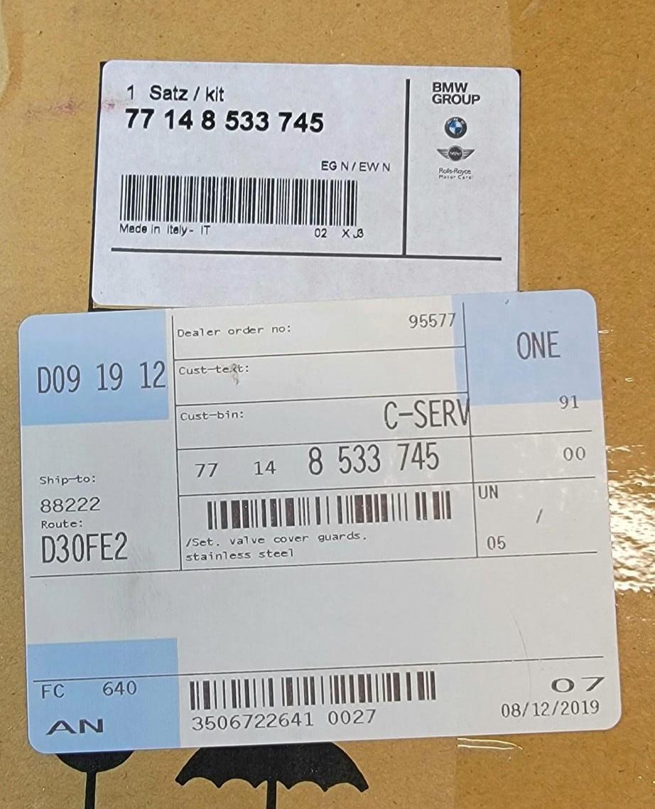 BMW 77148533745 Cylinder Head Cover Guard - Black/Silver for sale ...