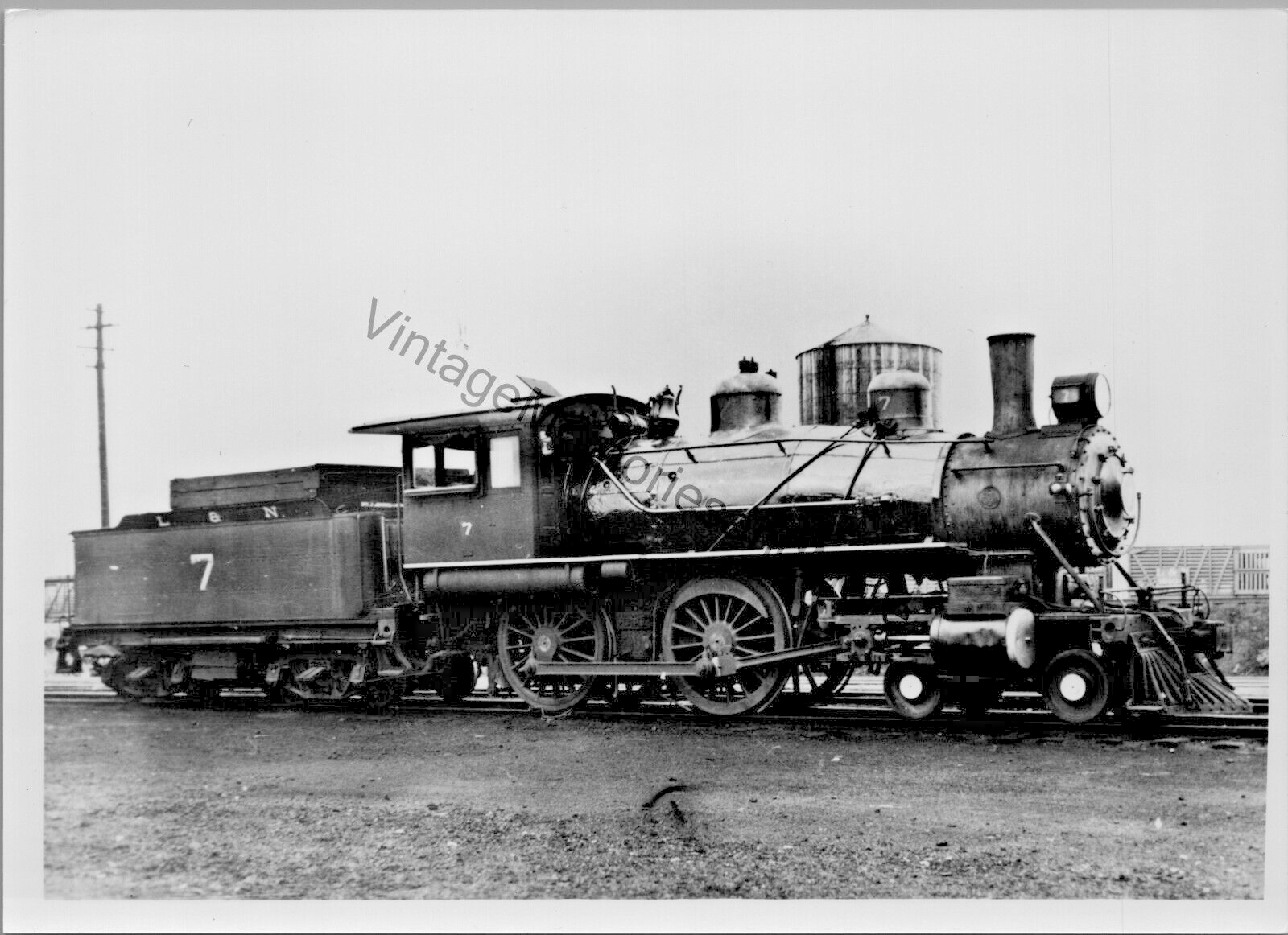 Vtg Louisville & Nashville Railroad 7 Steam Locomotive 5"X7" Real Photo ...