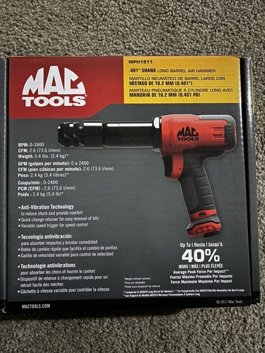 MAC TOOLS MPH1911K .401" SHANK LONG BARREL AIR HAMMER KIT (MVP028538) | eBay